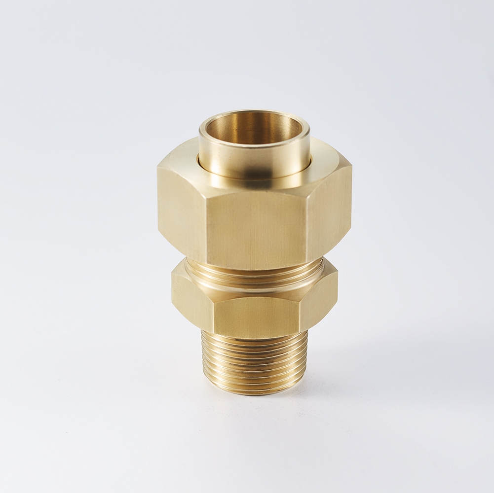 MALE UNION COUPLING (BRASS) : 28MM SW x 1" NPT C/W 214 VITON O' RING | JET